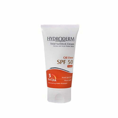 کرم ضدآفتاب SPF50 فاقد چربی رنگی هیدرودرم
